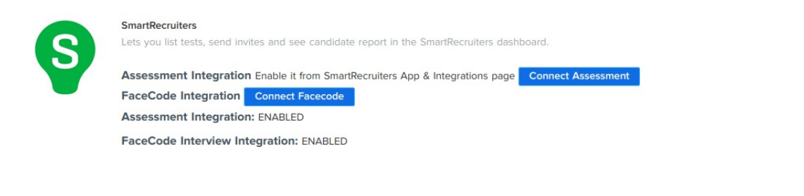 SmartRecruiters FaceCode integration